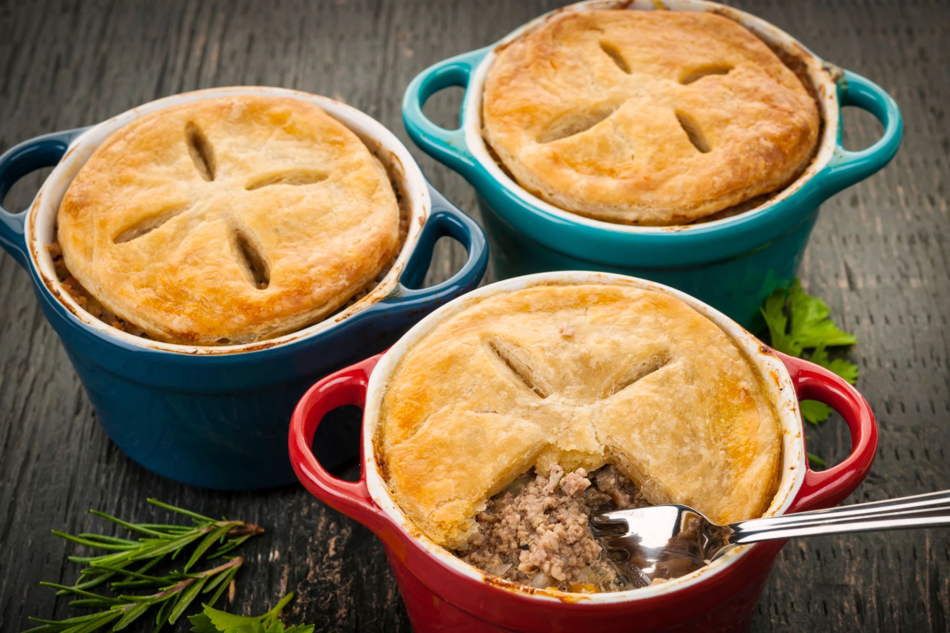 Mini Tourtière Pot Pies with Gluten-Free Pastry